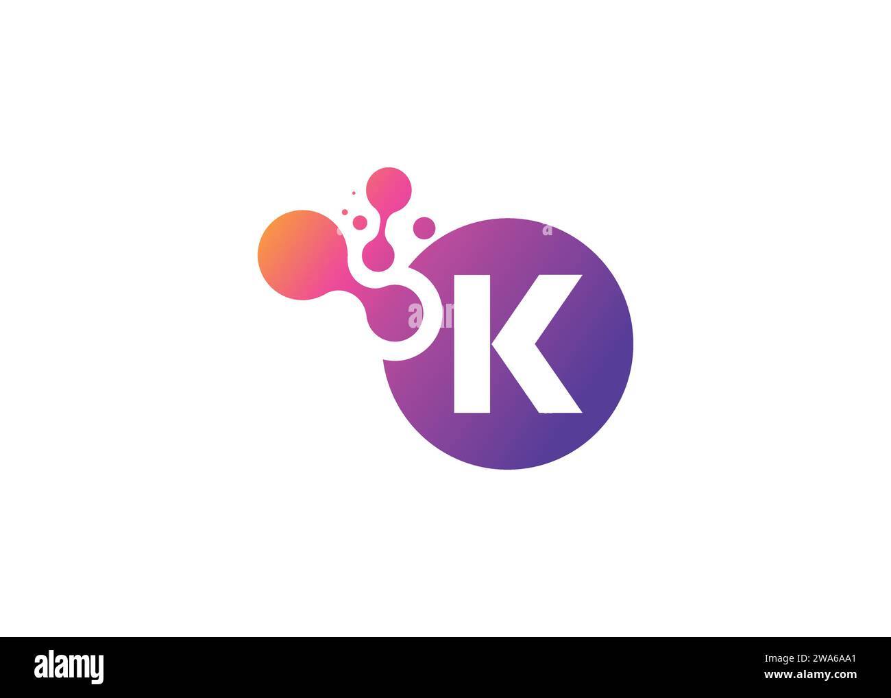 Letter K Technology vector monogram logo design template. Letter K ...