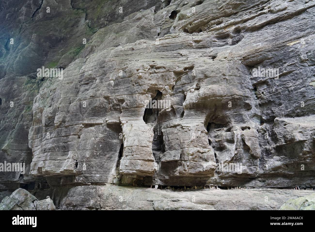 Looks like an elephant bulge on the wall below the Tianlong Bridge ...