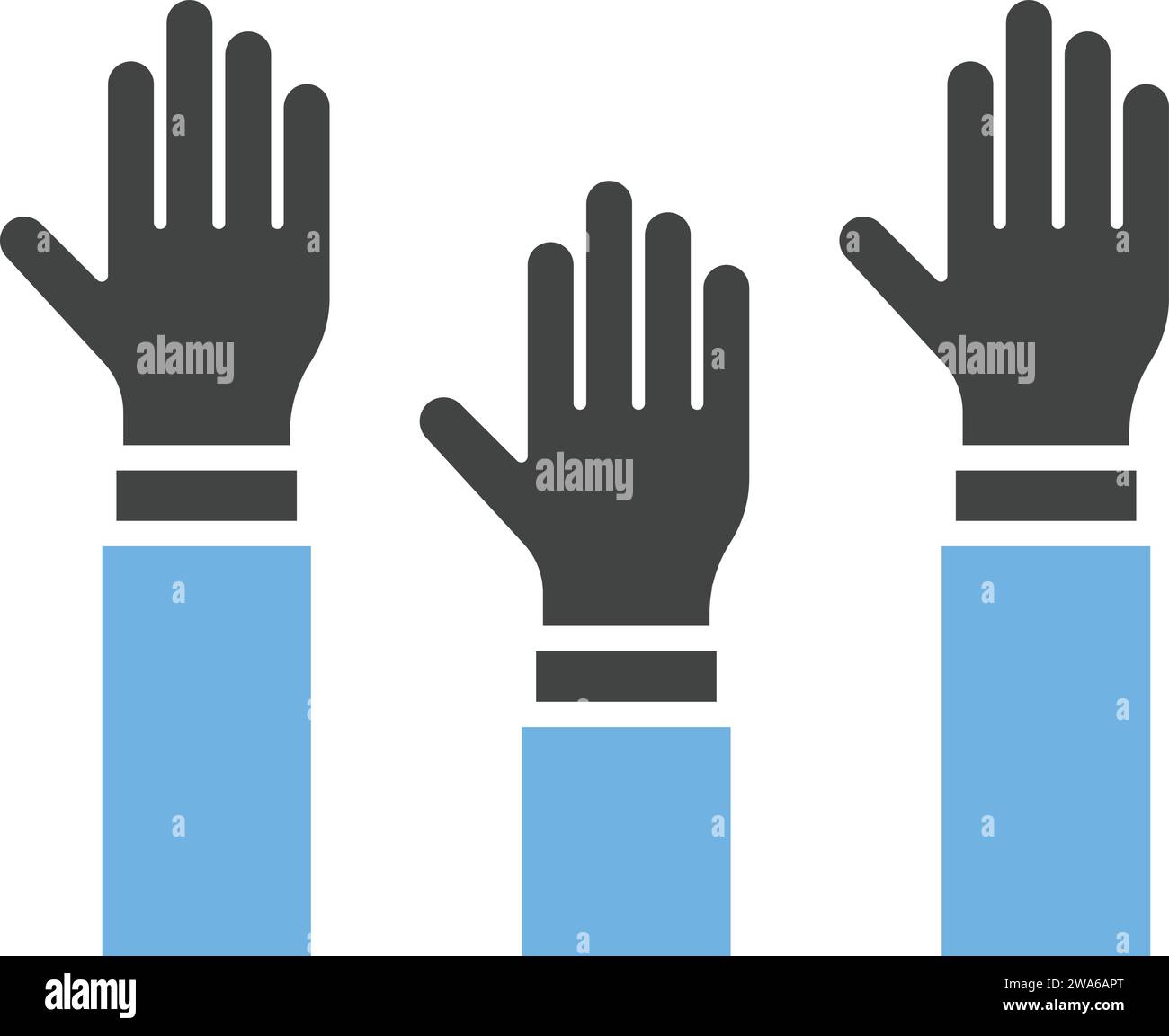 Hands raising Stock Vector Images - Alamy
