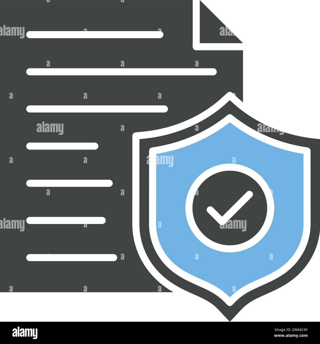 Secure Document icon vector image Stock Vector Image & Art - Alamy