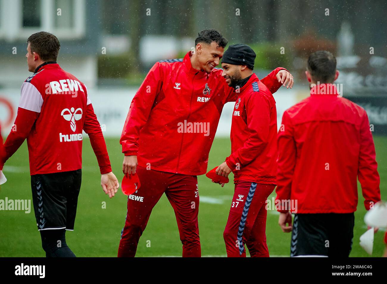 COLOGNE, GERMANY - 2 JANUARY, 2024: Linton Maina, Davie Selke. Practice of 1.FC Koeln at ...