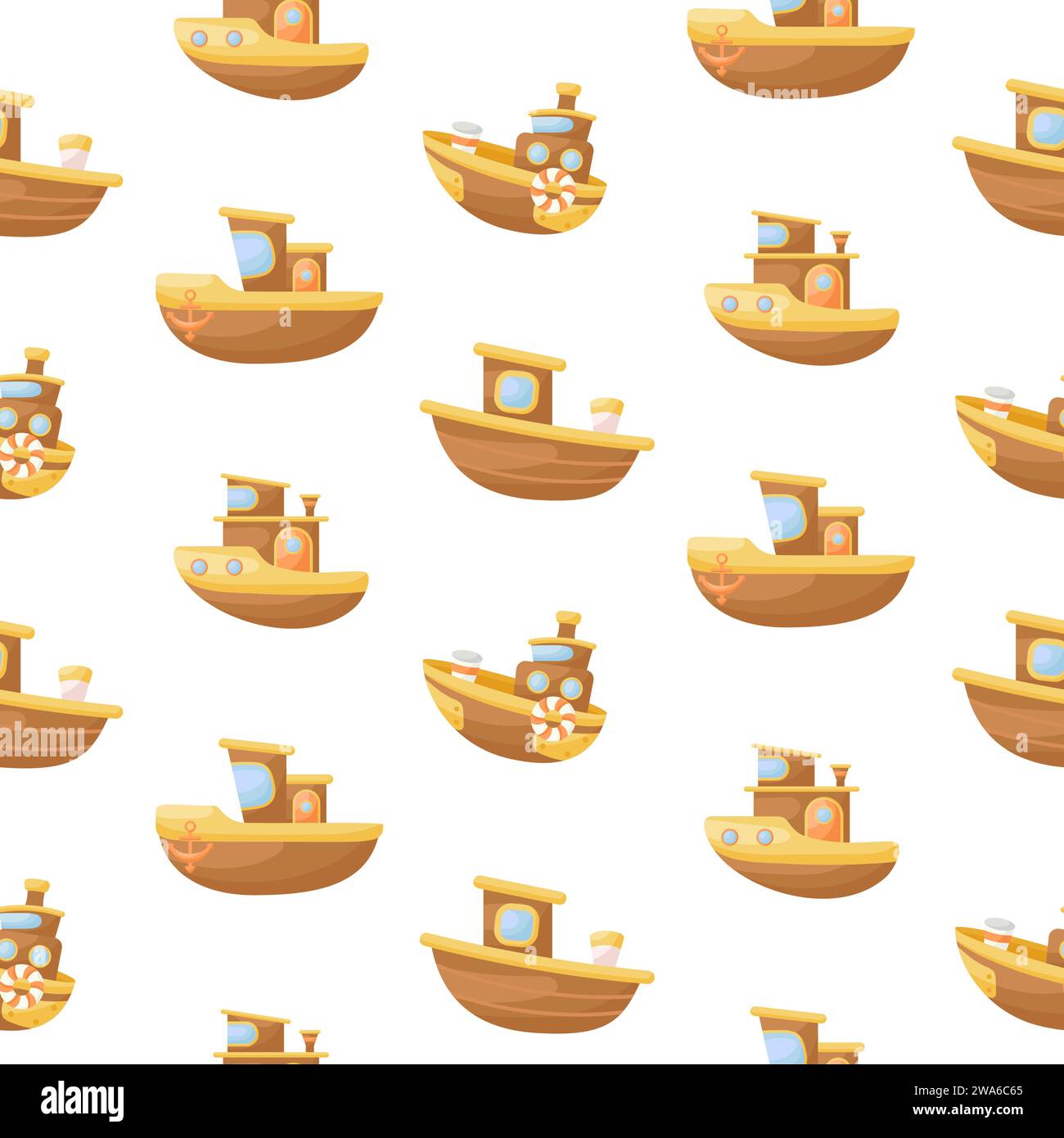 Cute children's seamless pattern with boats. Creative kids texture for ...