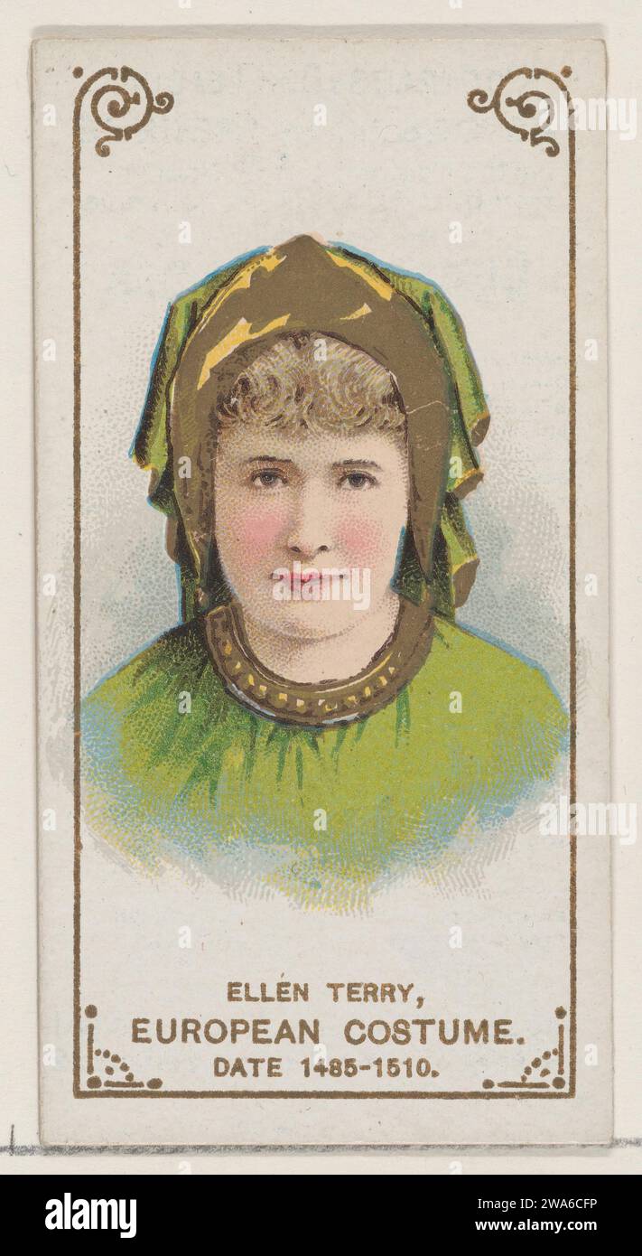 Ellen Terry in European Costume from 1485-1510, from the set Actors and ...