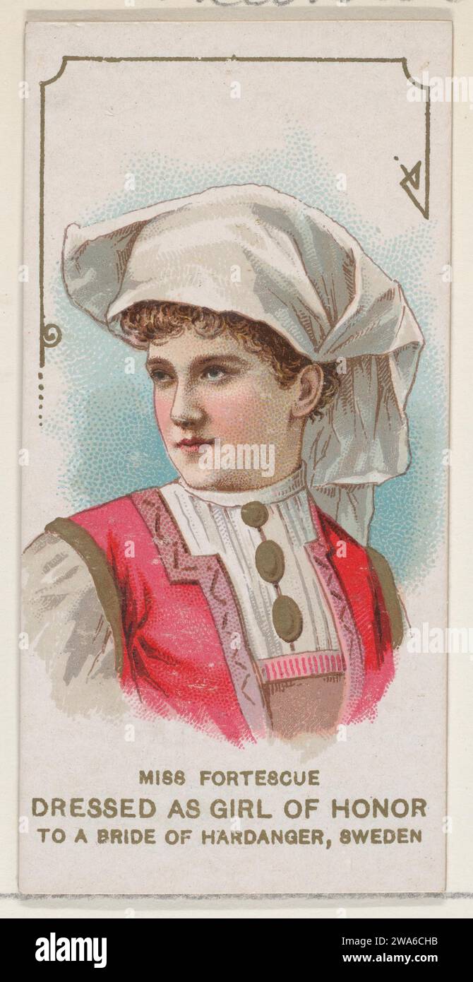 Miss Fortescue Dressed as Girl of Honor to a Bride of Hardanger, Sweden ...