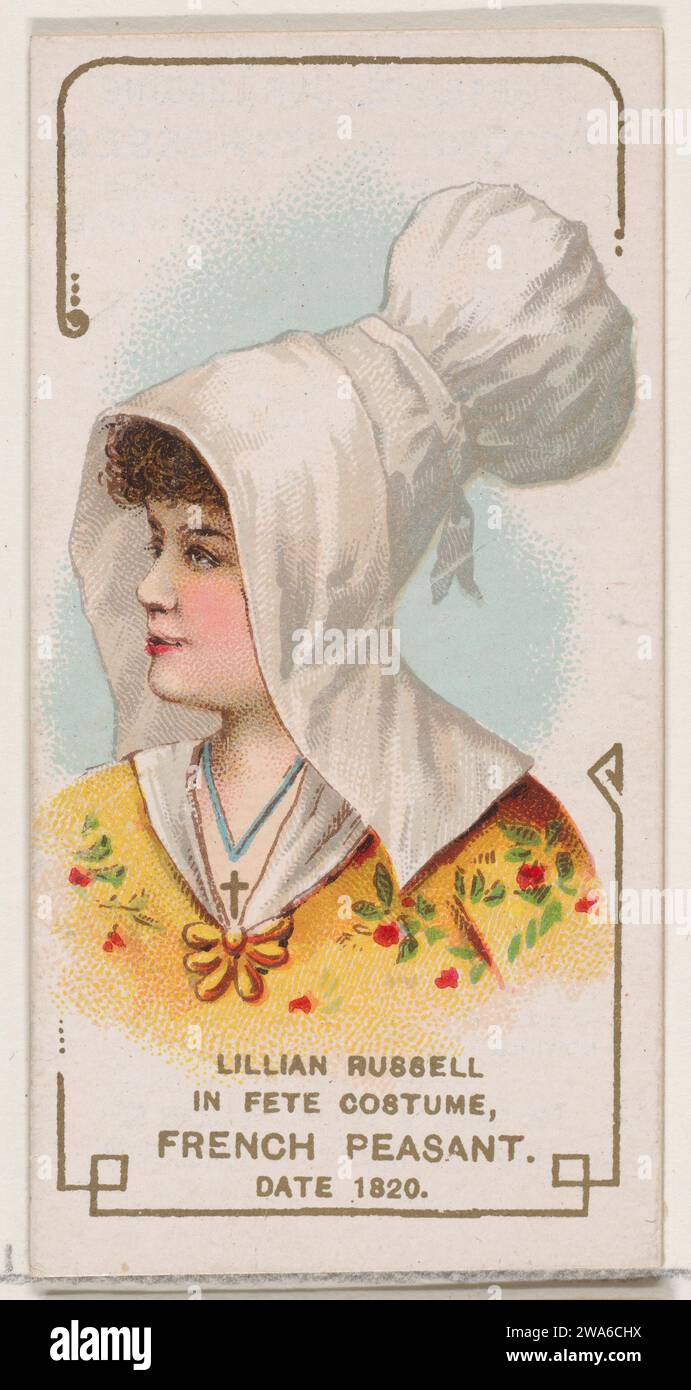 Lillian Russell in Fete Costume of French Peasant of 1820, from the set ...