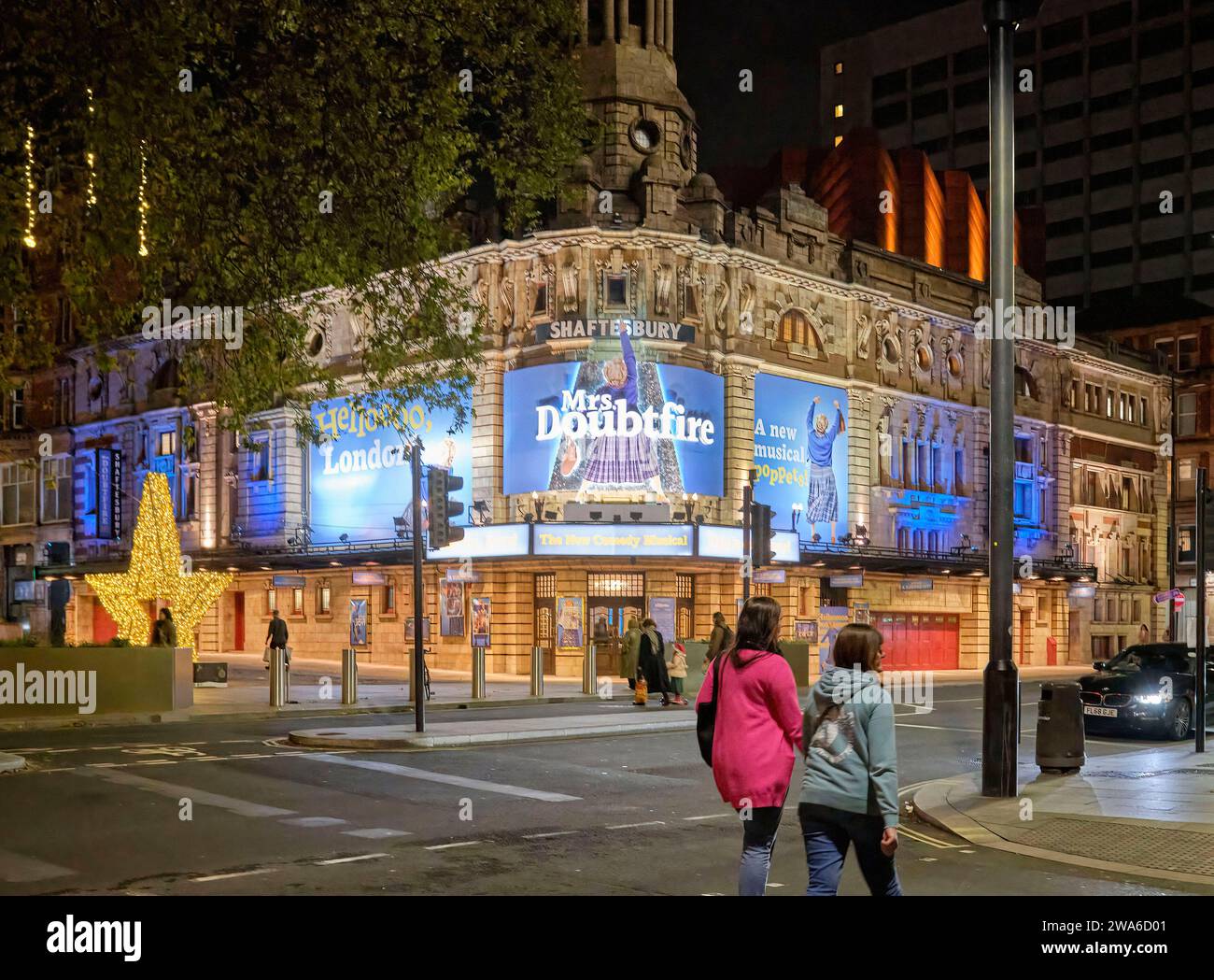 Shaftsbury Theatre, Shaftsbury Avenue, Mrs Doubtfire production, Soho ... Shaftsbury Theatre, Shaftsbury Avenue, Mrs Doubtfire production, Soho ...