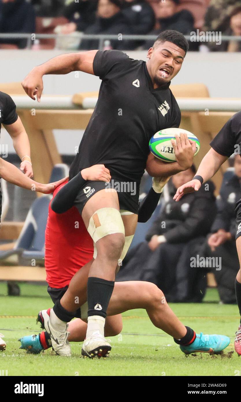 Tokyo, Japan. 2nd Jan, 2024. Tenri University No.8 Patrick Vakata ...