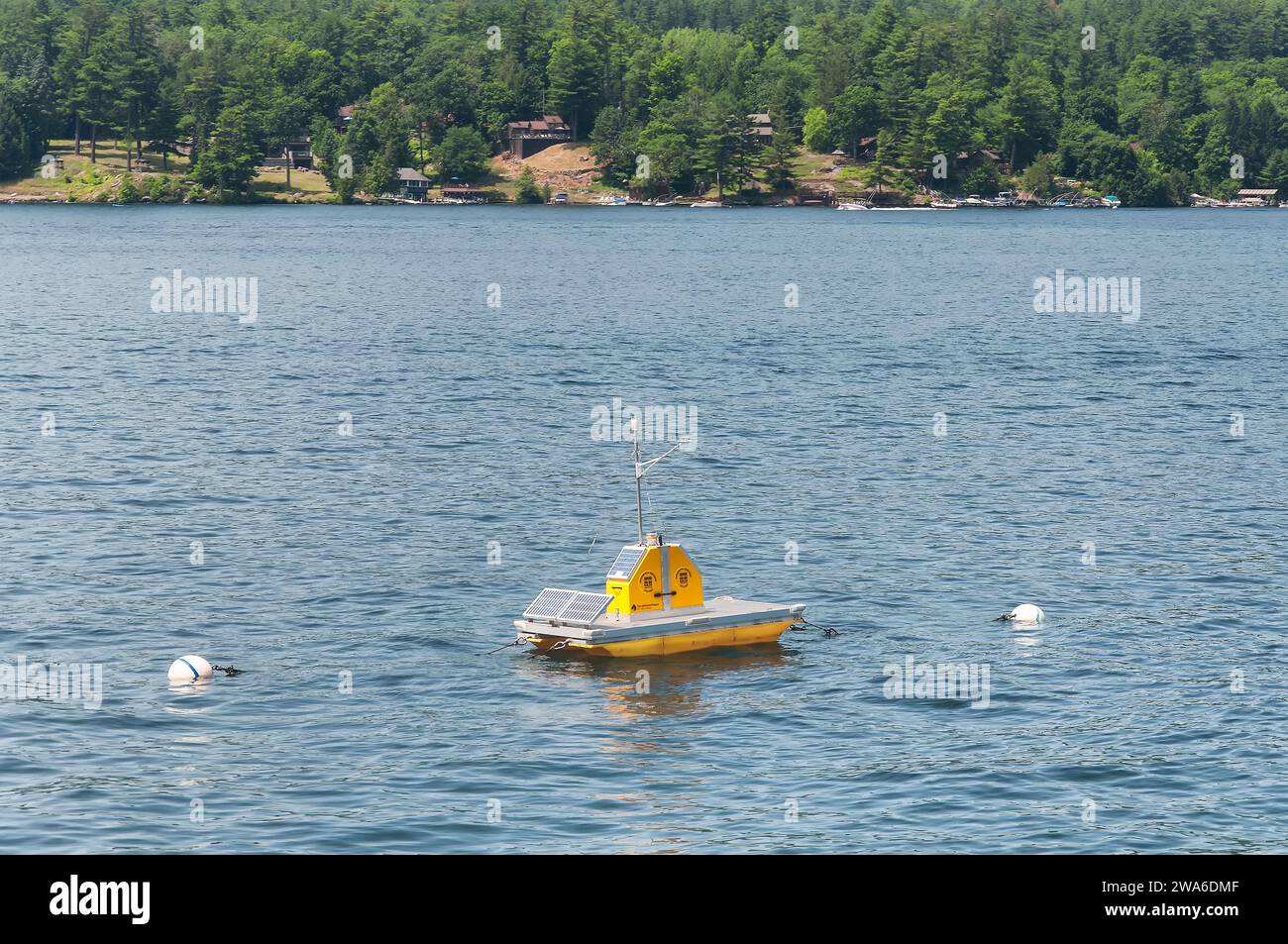 an environmental monitoring station on the waters of Lake George New ...