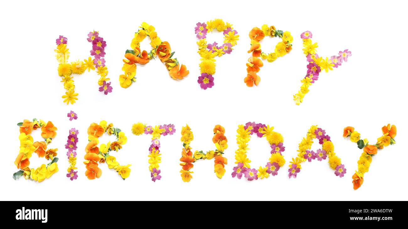 Happy birthday typography poster Cut Out Stock Images & Pictures - Alamy