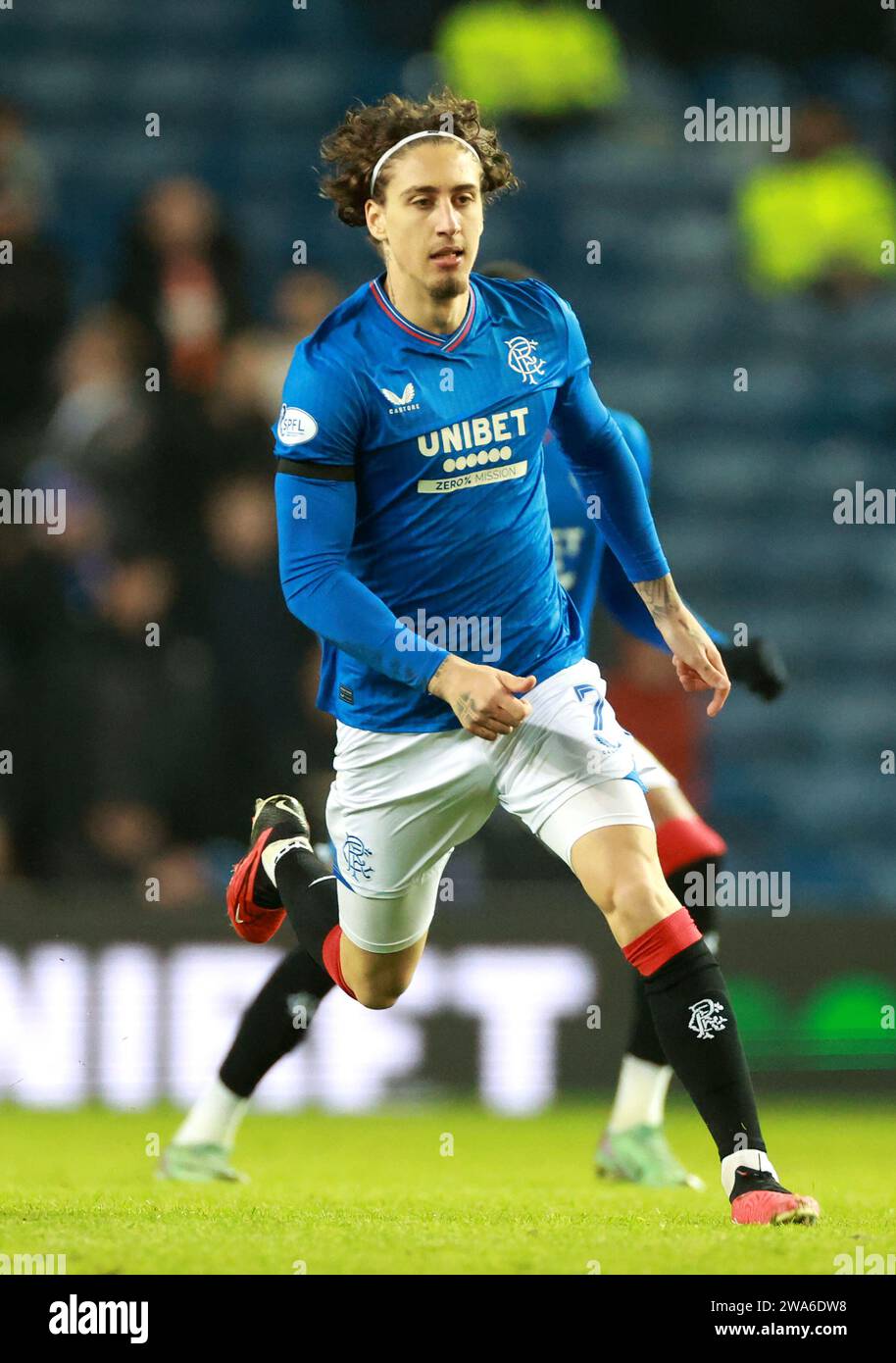 Rangers' Fabio Silva in action during the cinch Premiership match at ...