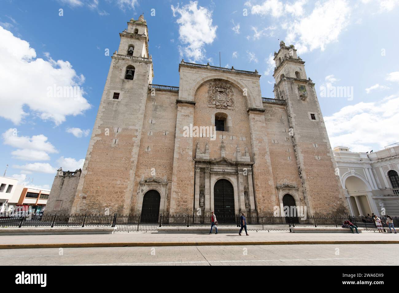 Merida, Mexico - December 27, 2022: view of cathedral in Merida with ...