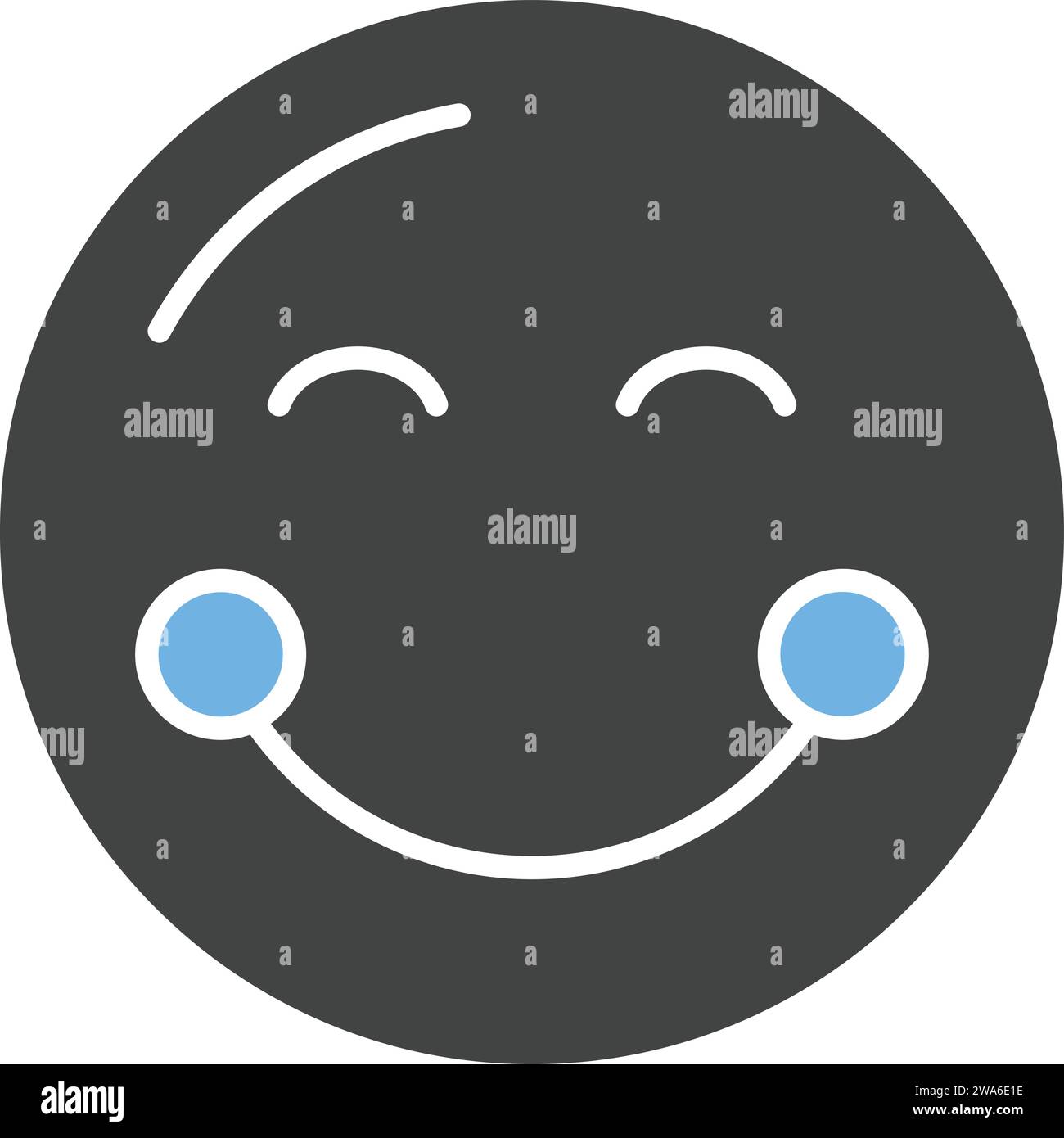 Smiling emoji icon outline Stock Vector Images - Alamy