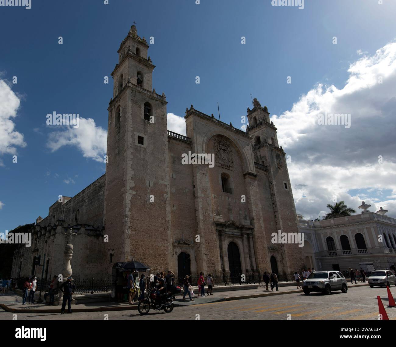 Merida, Mexico - December 27, 2022: view of cathedral in Merida with ...