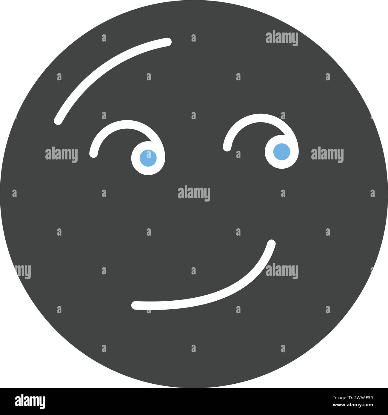 Smirking Face icon vector image Stock Vector Image & Art - Alamy