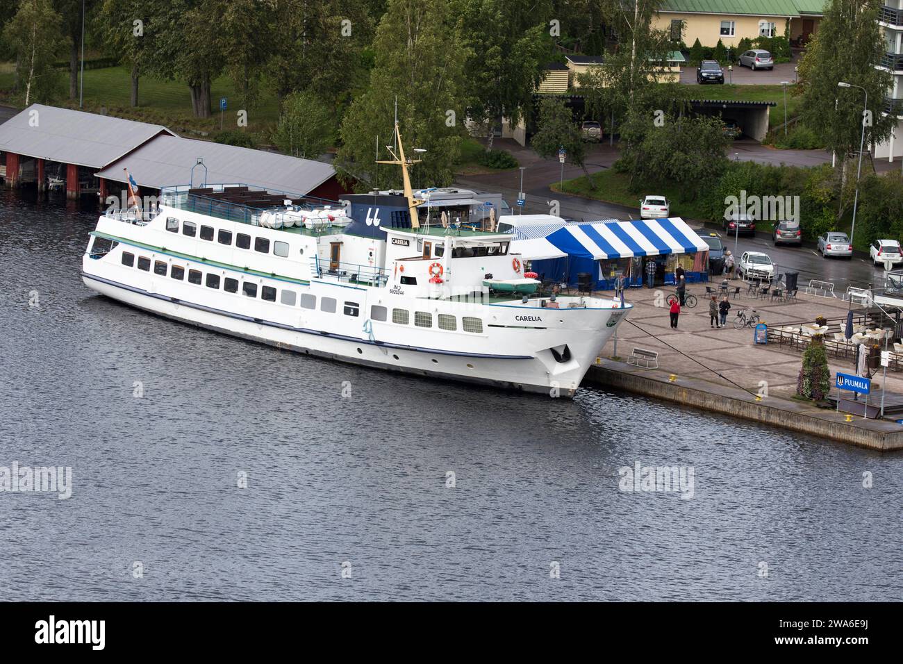 Pumala, Finland - August 20, 2021: view of Pumala with Carelia ship ready to move Stock Photo ...