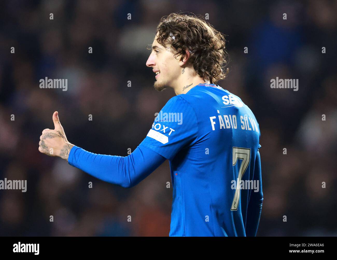Rangers' Fabio Silva in action during the cinch Premiership match at ...
