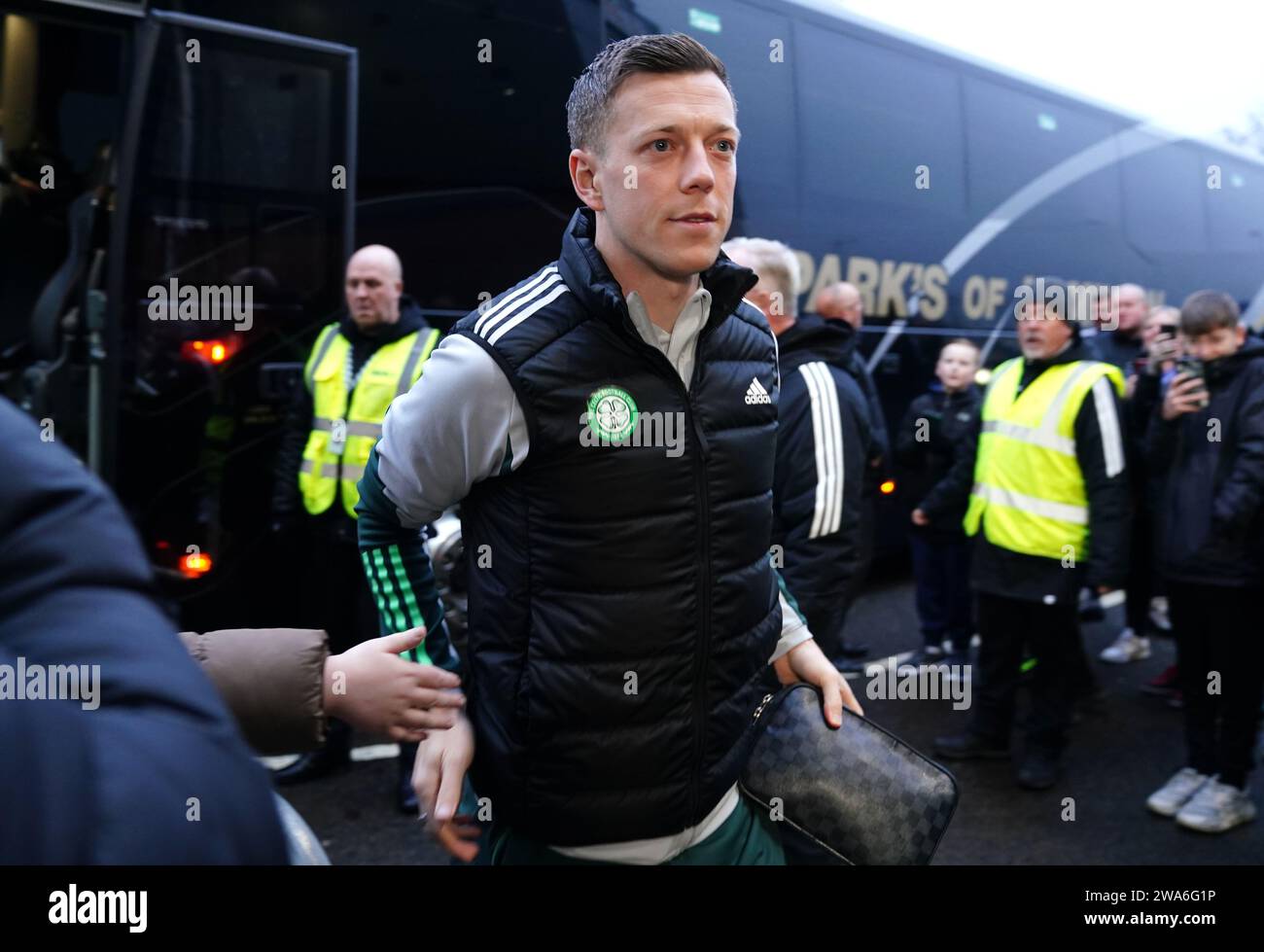Celtic's Callum McGregor arrives ahead of the cinch Premiership match ...