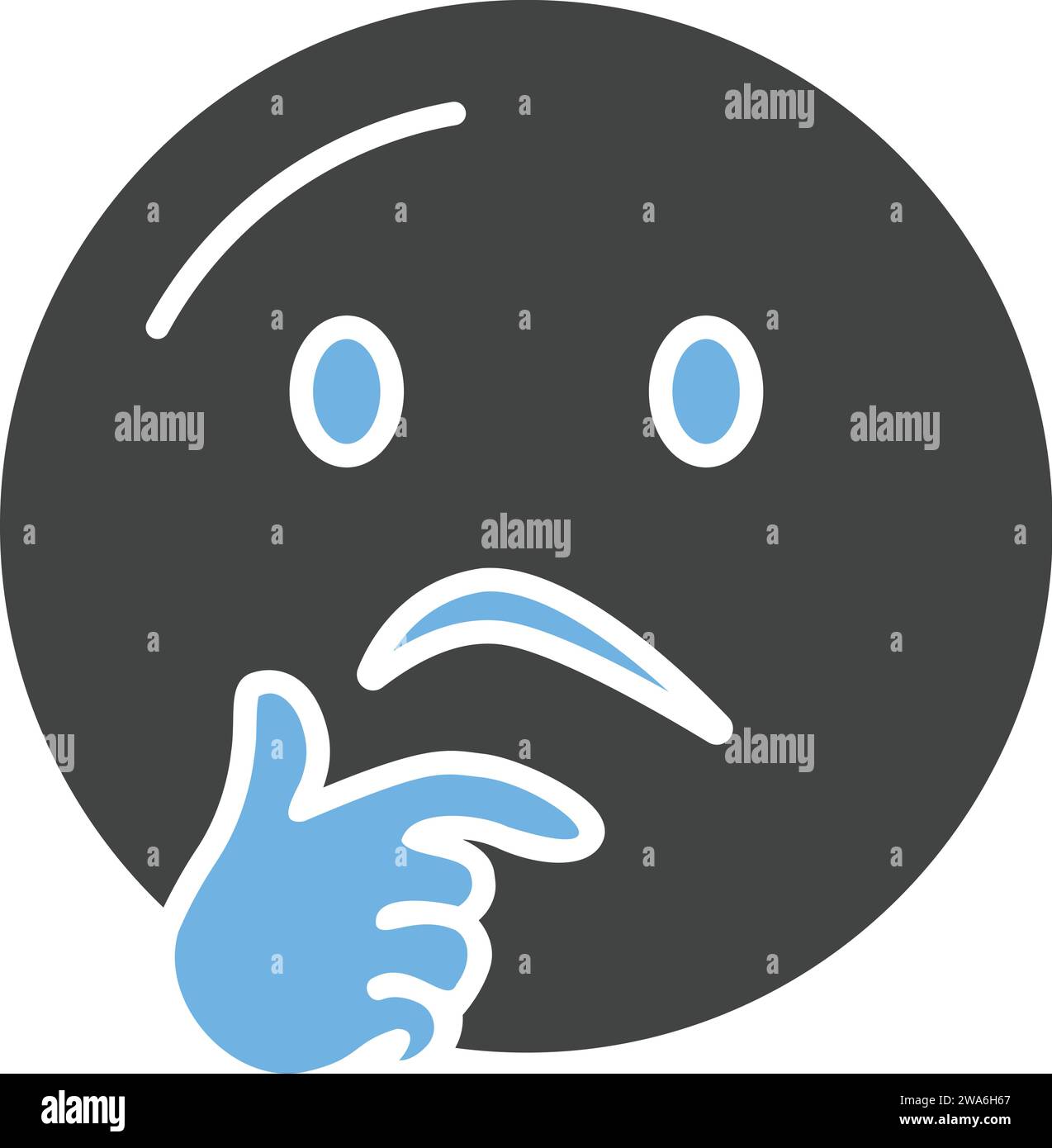 Thinking Face icon vector image Stock Vector Image & Art - Alamy
