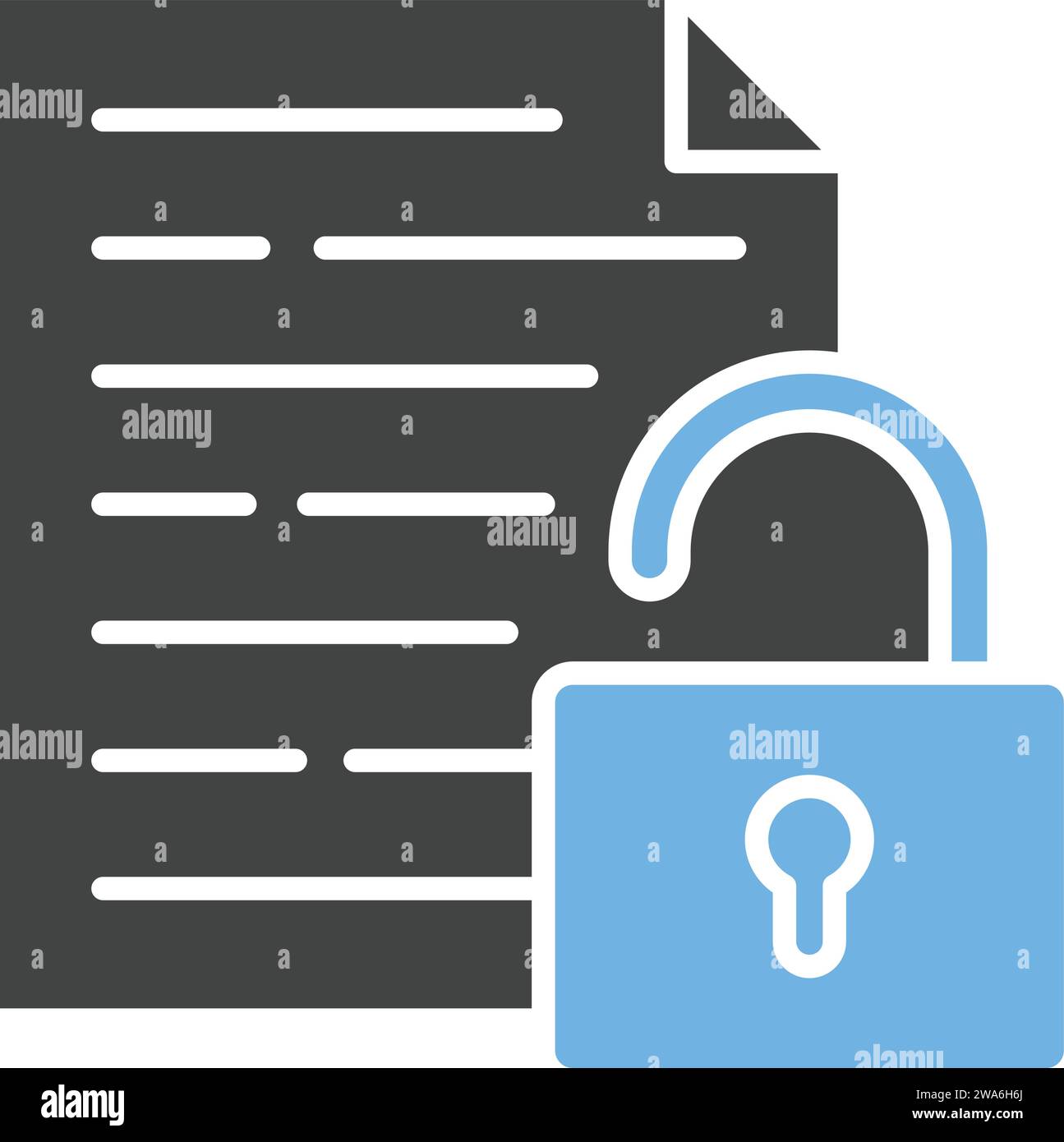 Unlock Documents icon vector image Stock Vector Image & Art - Alamy