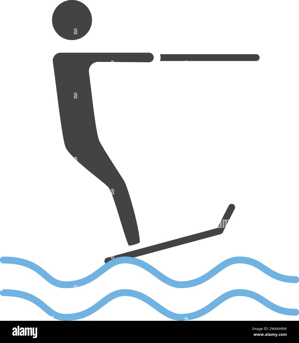 Water Skiing icon vector image Stock Vector Image & Art - Alamy