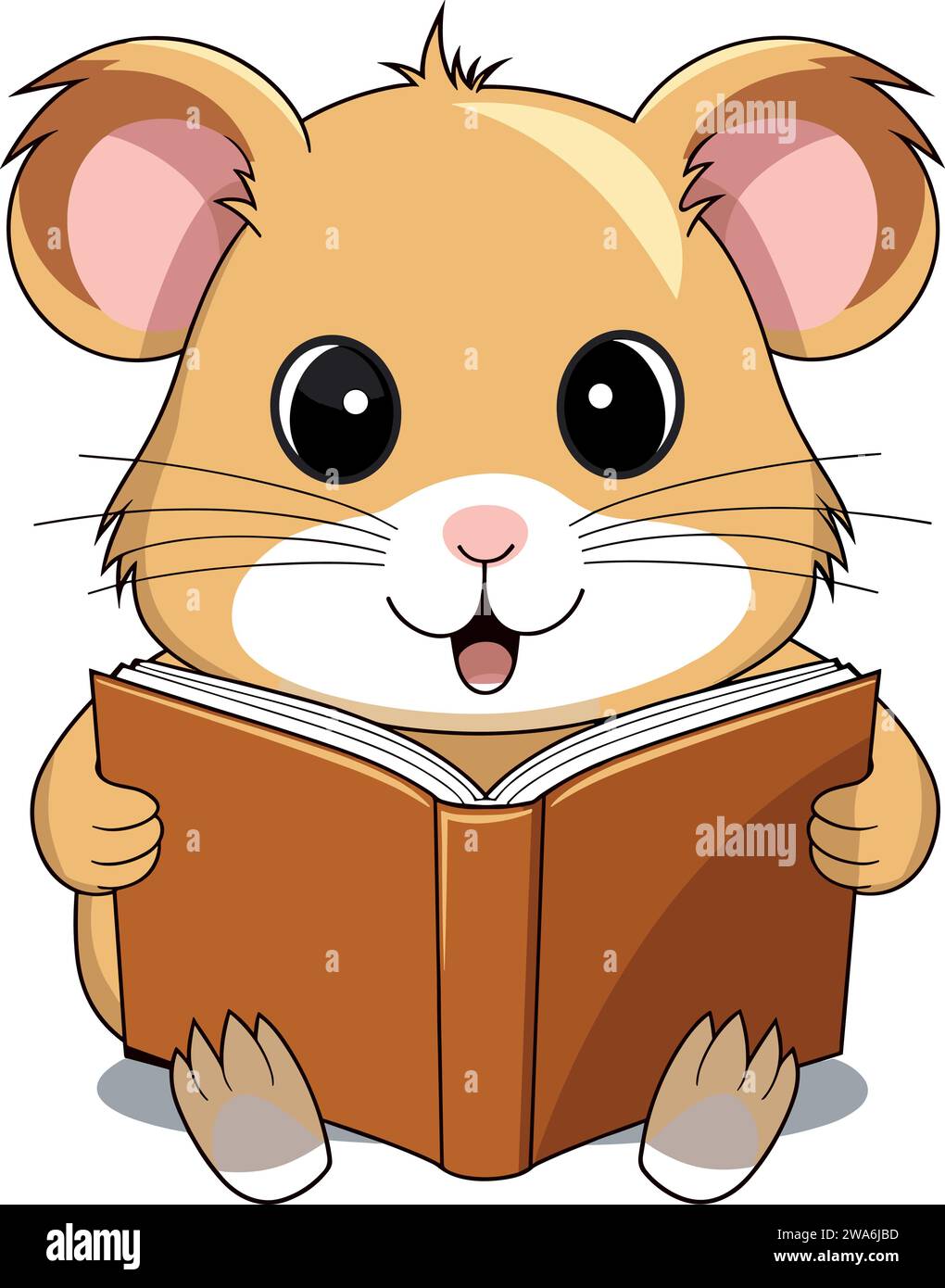 Hamster reading book Vector Art Stock Vector Image & Art - Alamy