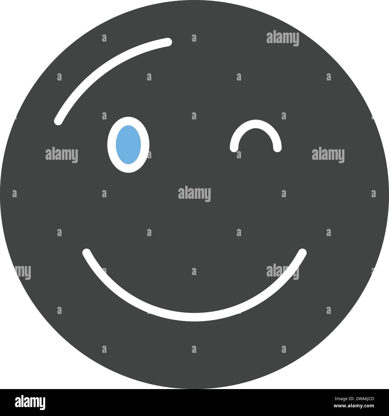 Winking emoji emoticon smiley Cut Out Stock Images & Pictures - Alamy