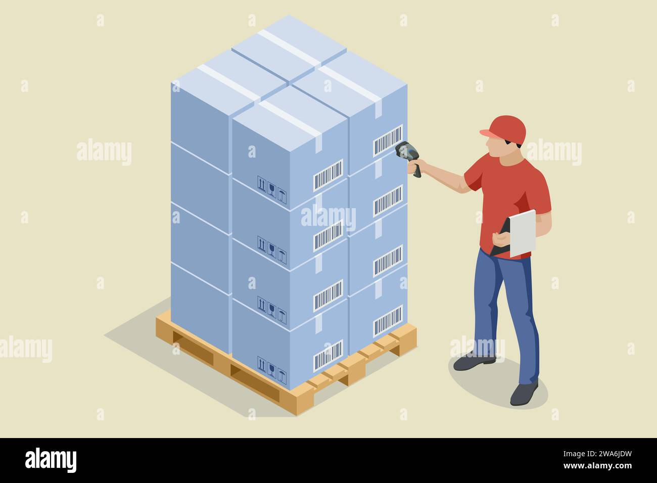 Checking inventory Stock Vector Images - Alamy