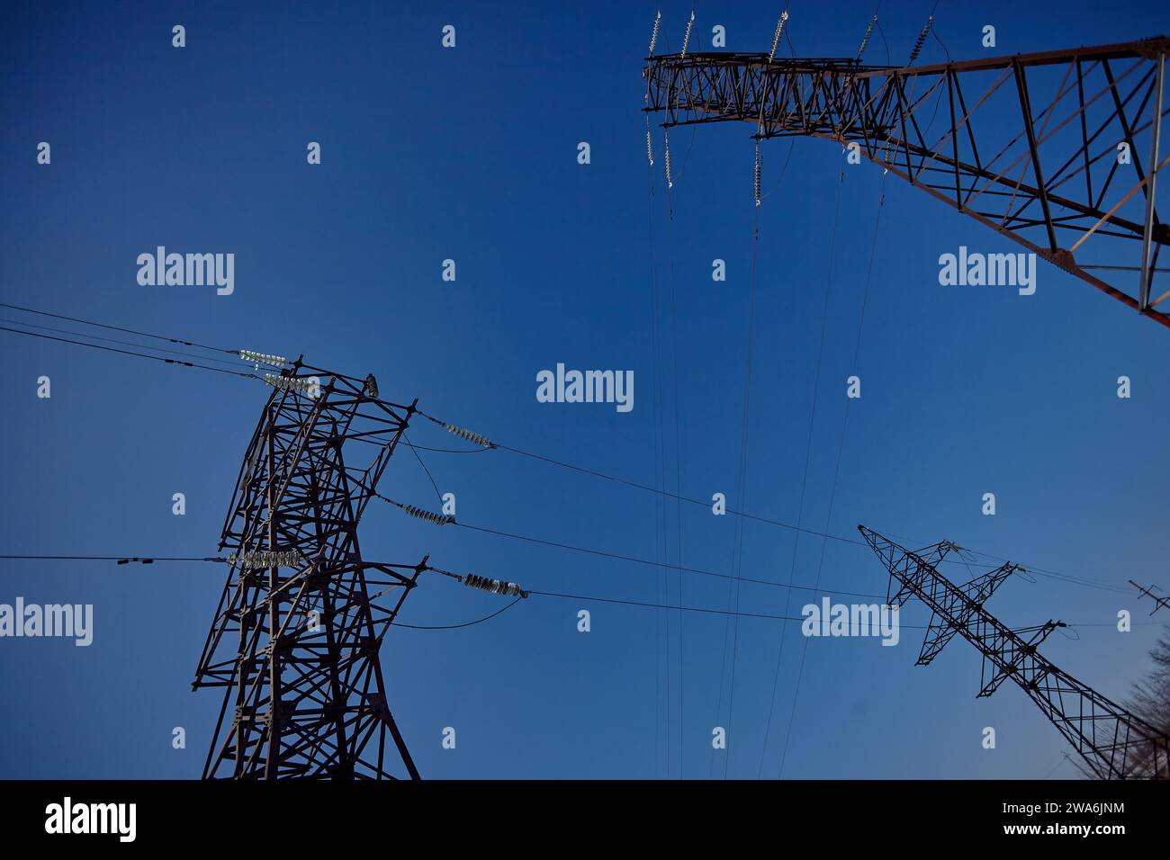 high-voltage power lines, electricity transmission, electricity ...