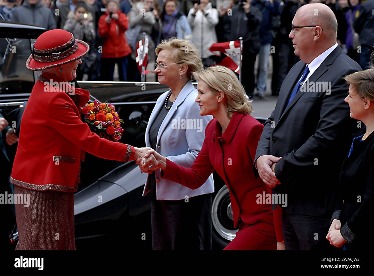Princess mary red dress hi-res stock photography and images - Alamy