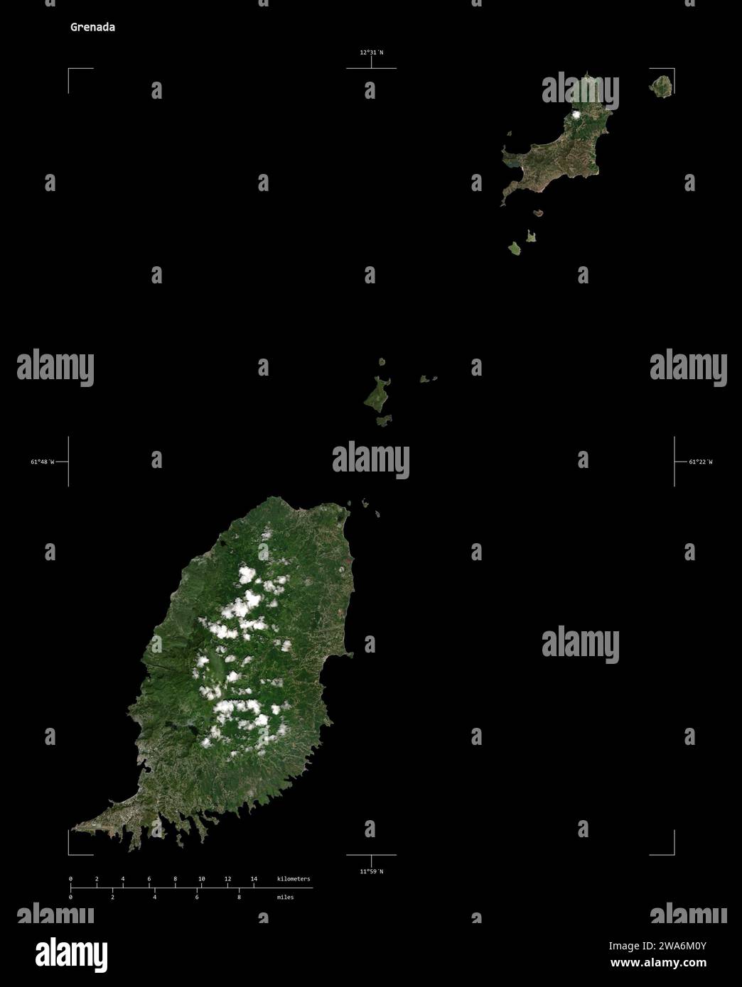 Grenada Map And Satellite Image Geologycom Map Of Swaziland