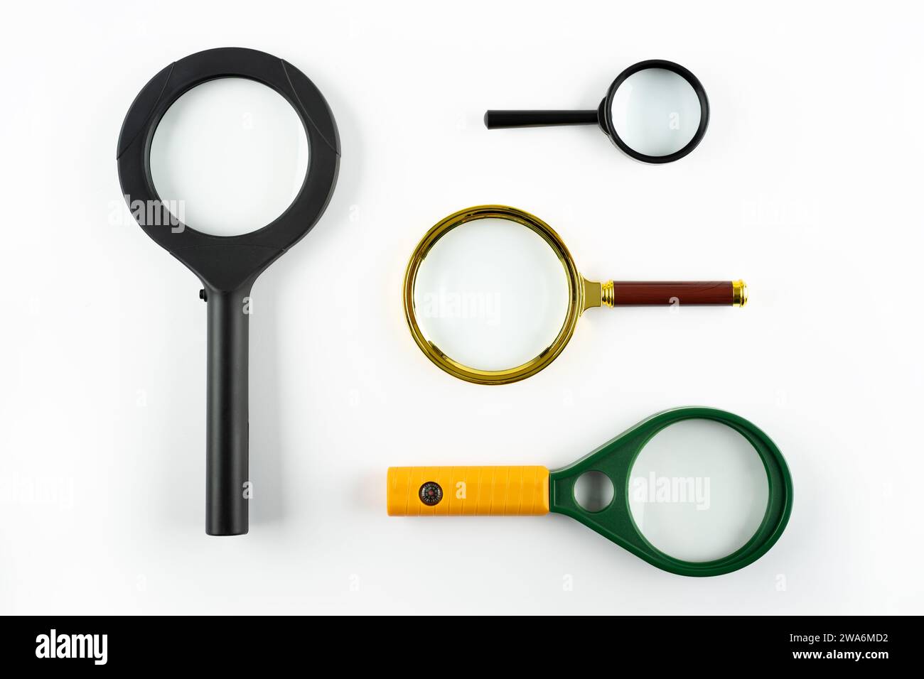 Magnifying Glass, Various types and sizes. Searching engine concept ...