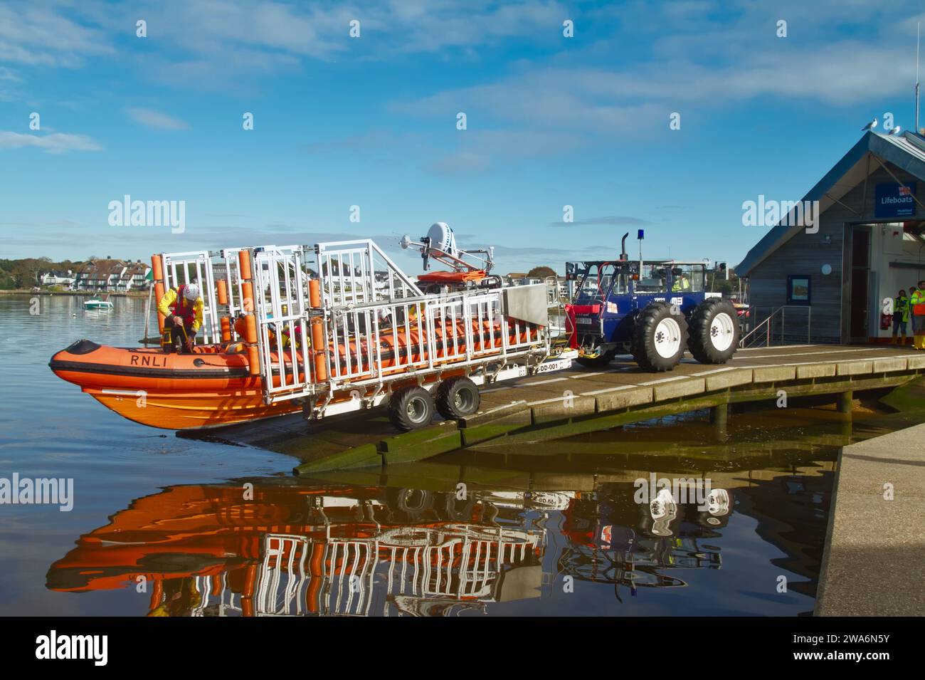 Mudeford Servant Atlantic 85 B Class Inshore Lifeboat Being Towed By A ...