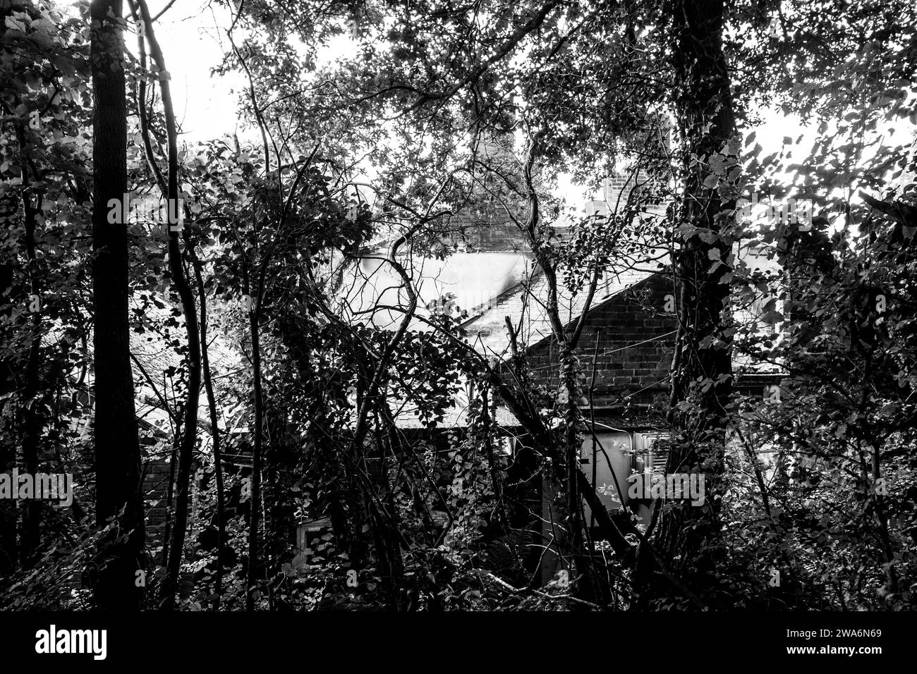 Scene house fire Black and White Stock Photos & Images - Alamy