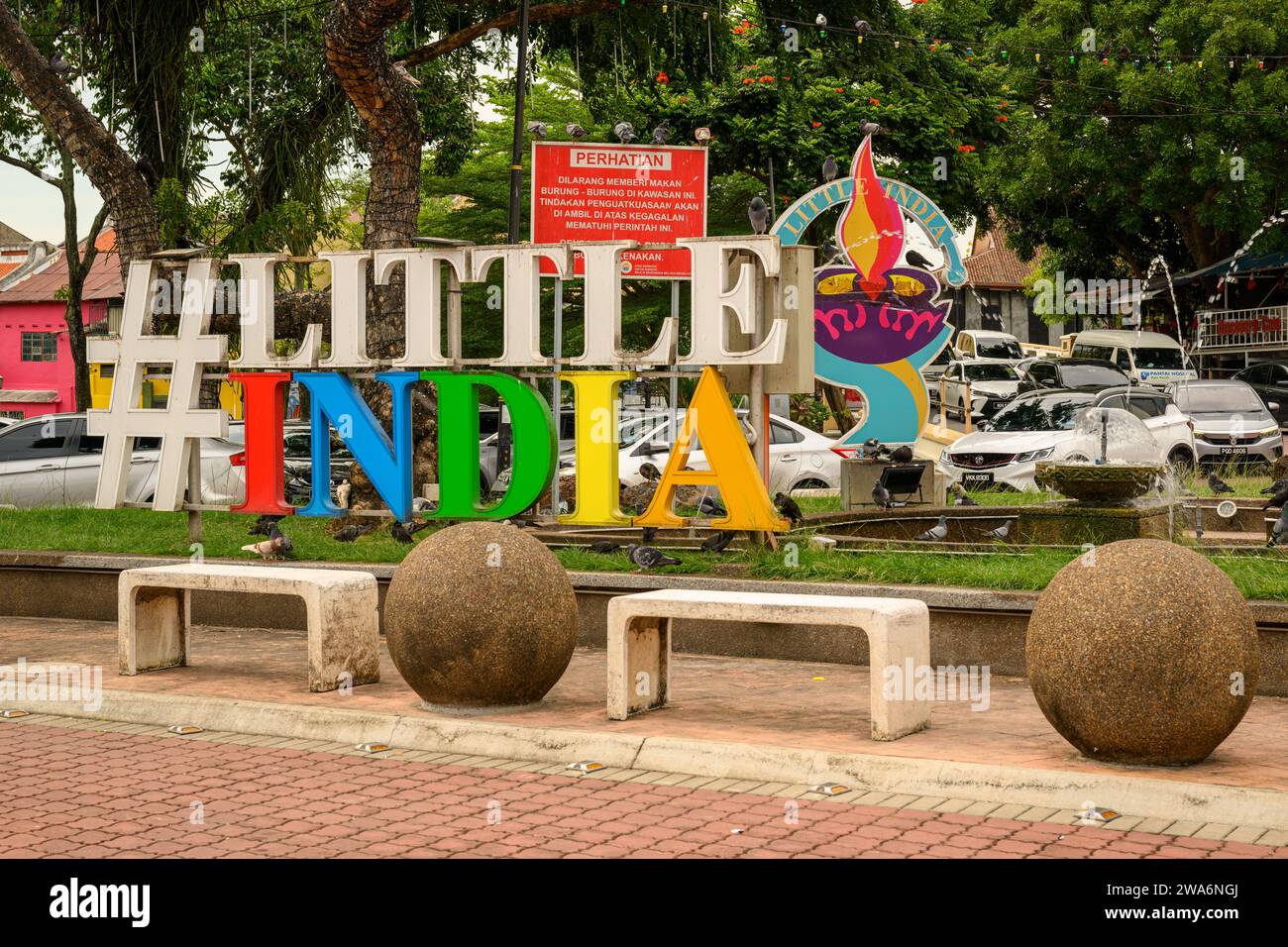 Multi Coloured Little India Sign, Malacca, Malaysia Stock Photo - Alamy
