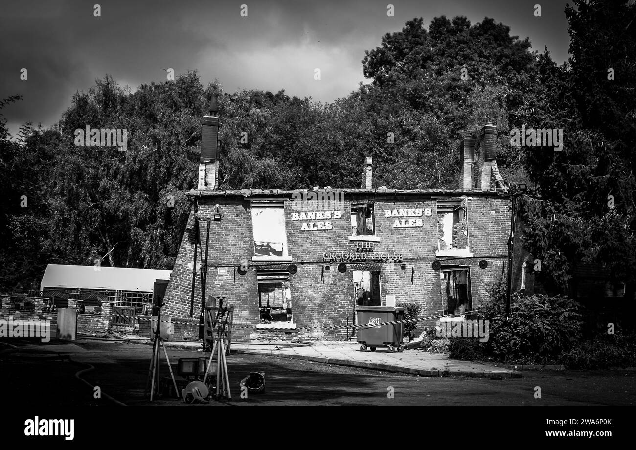 CROOKED HOUSE IN THE OLDEN DAYS Stock Photo - Alamy