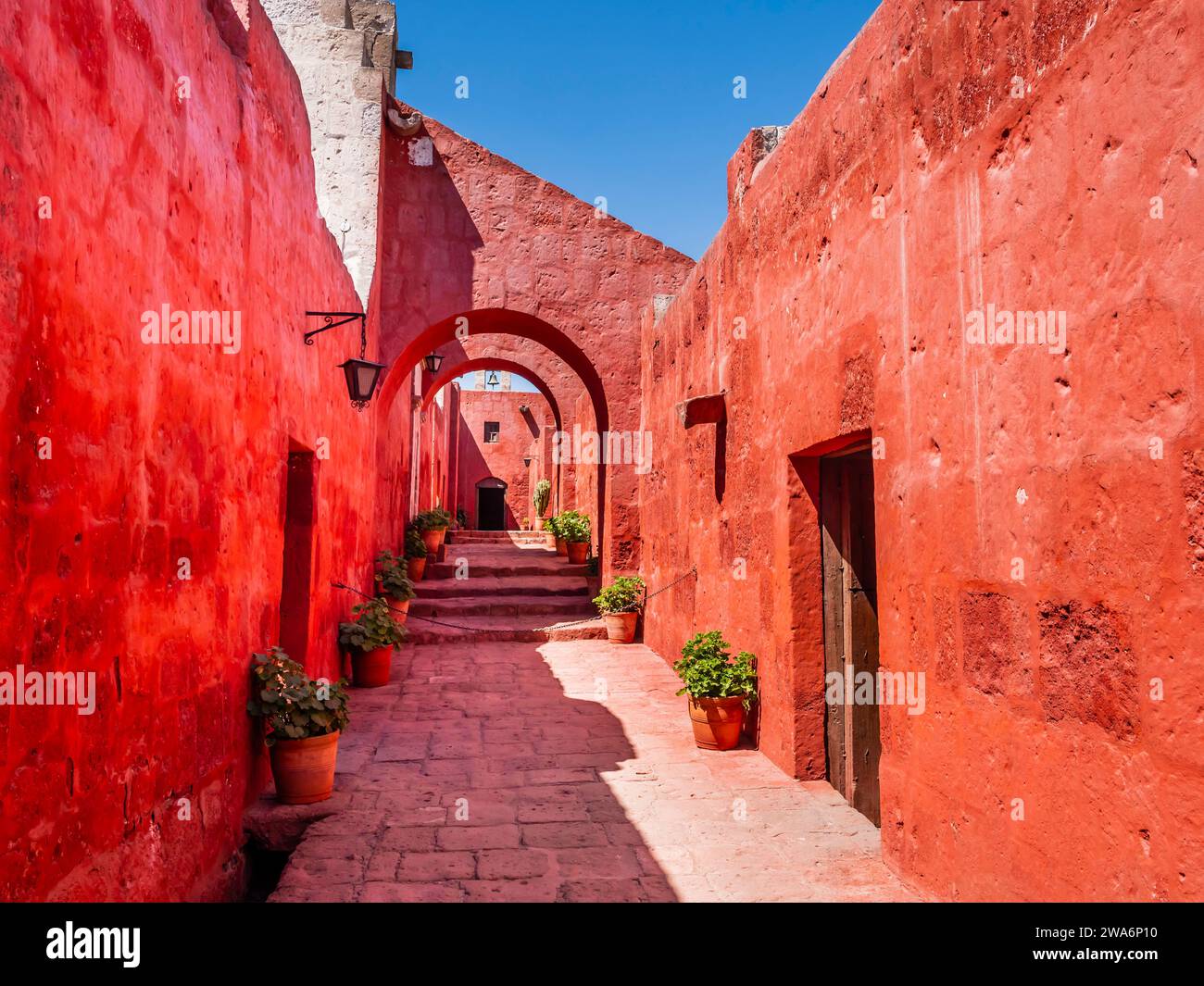 Stunning architectures of the ancient Santa Catalina monastery with ...