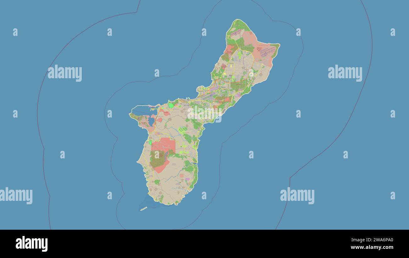 Guam on world map hi-res stock photography and images - Alamy