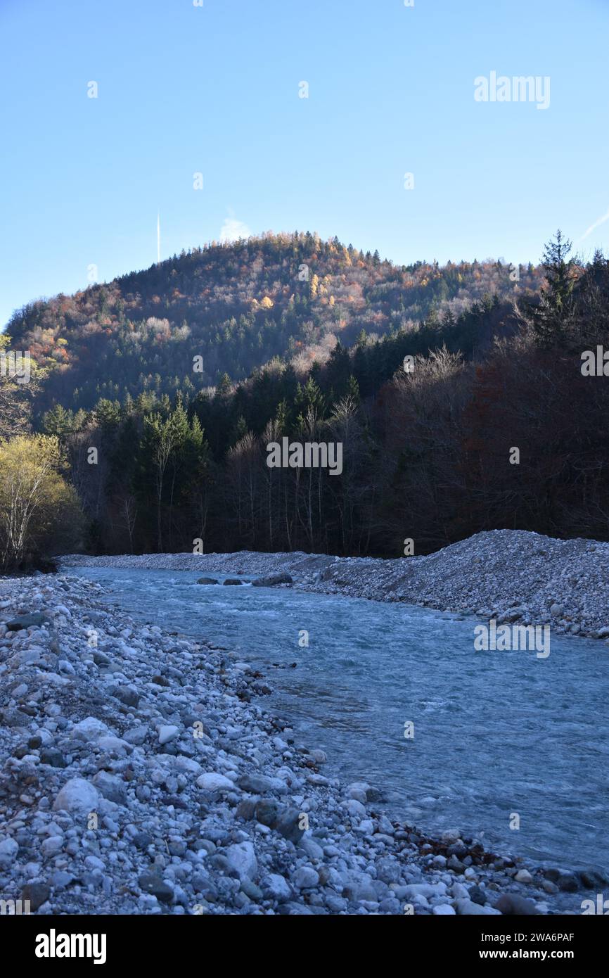 Natural riven and sunrise Stock Photo - Alamy