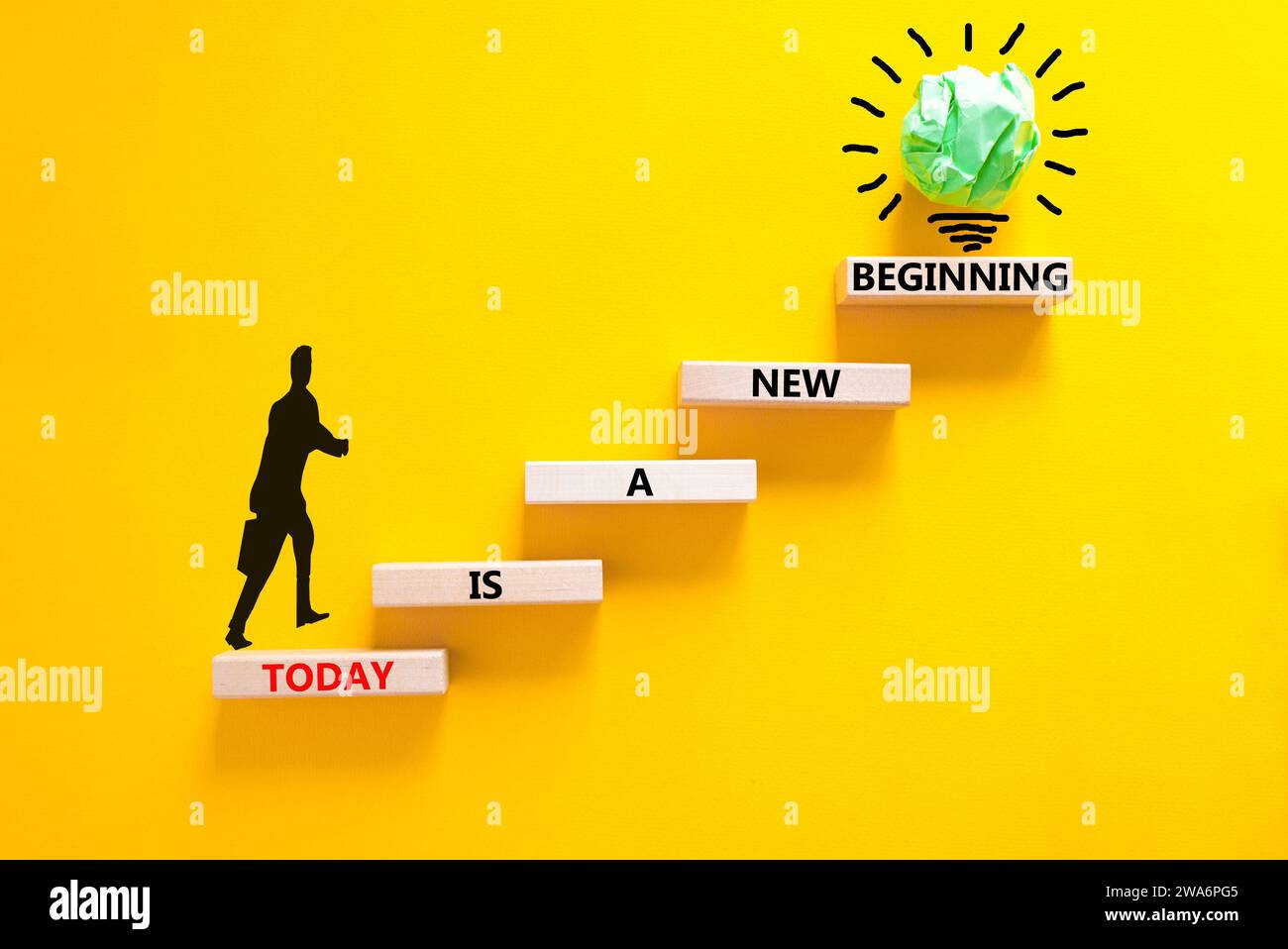 Today is a new beginning symbol. Concept words Today is a new beginning ...