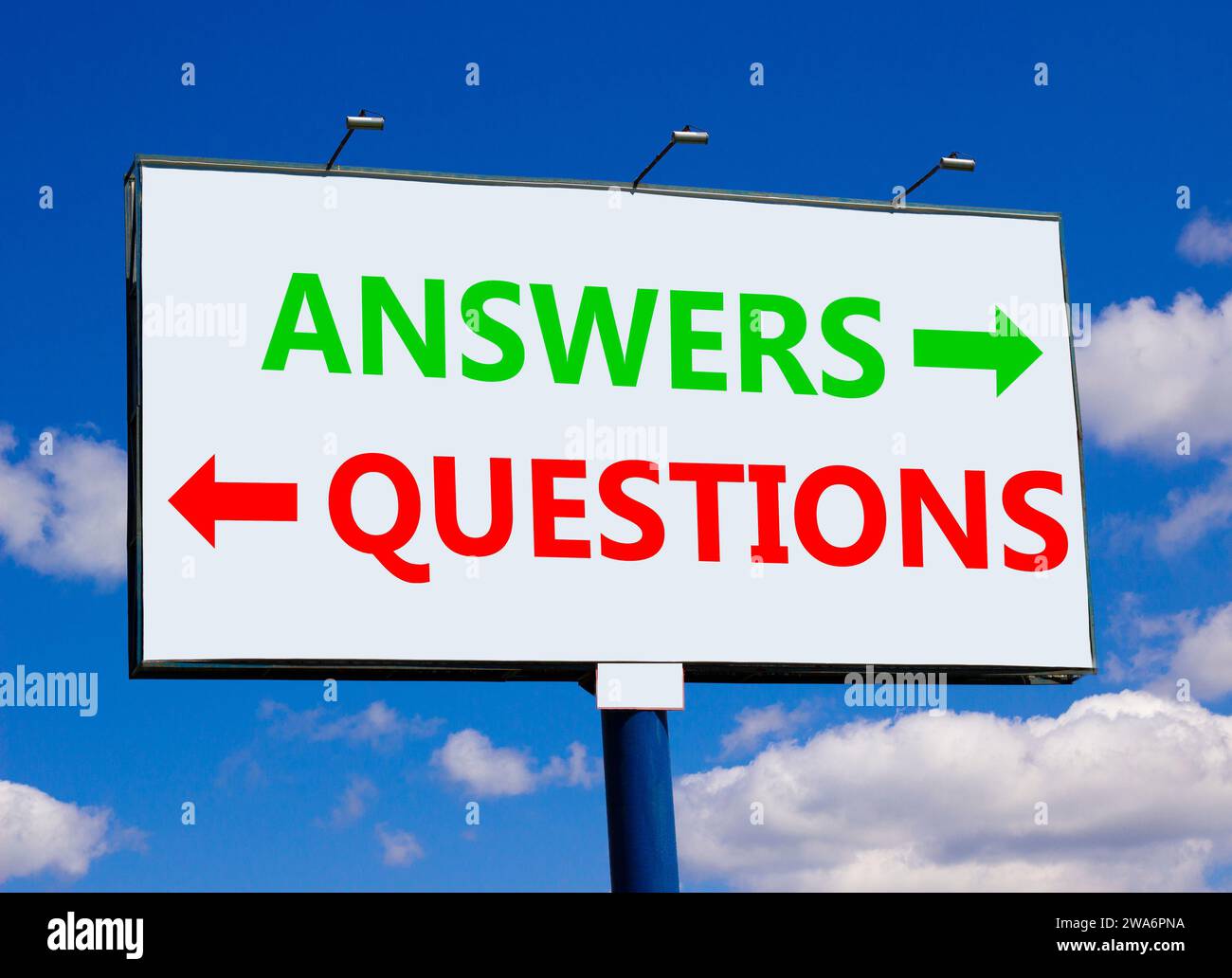 Questions and answers symbol. Concept word Questions Answers on ...
