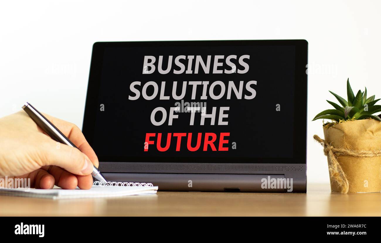 Business solutions of the future symbol. Concept words Business ...