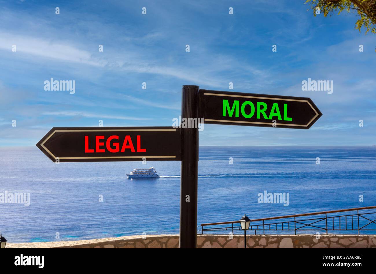 Moral or legal symbol. Concept word Moral or Legal on beautiful ...