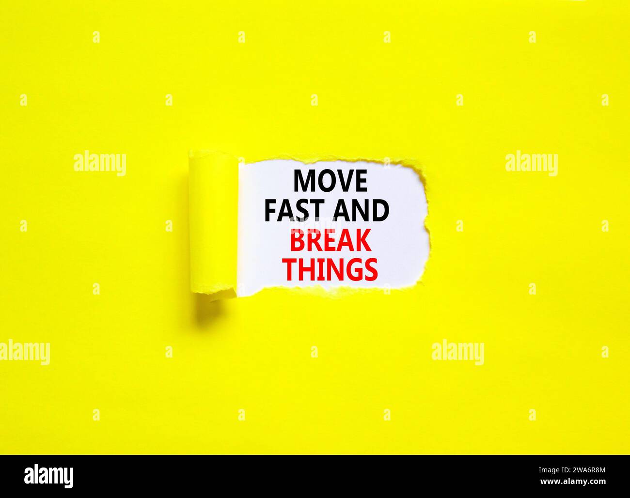 Move fast and break things symbol. Concept words Move fast and break ...