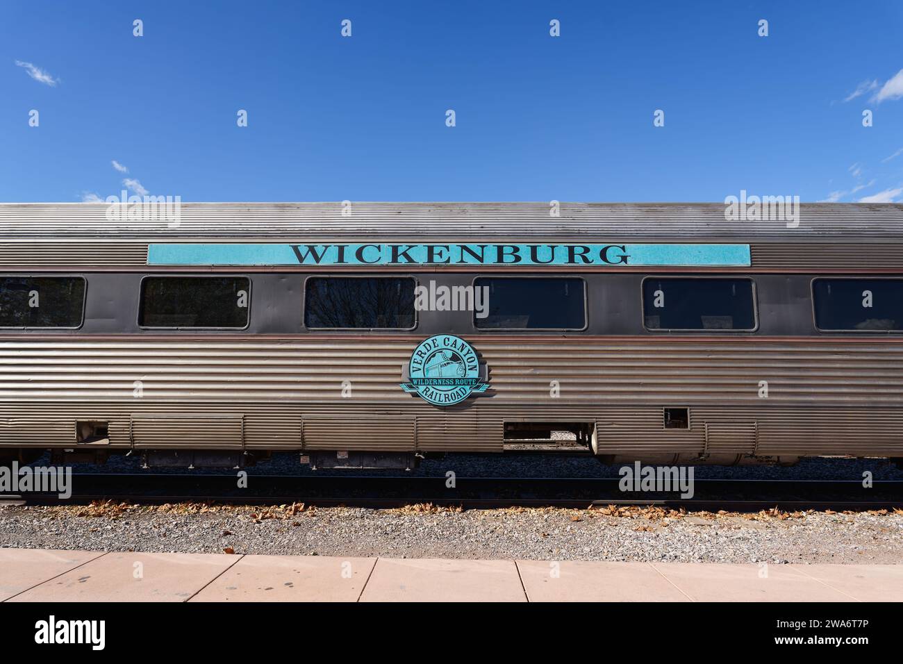 Clarkdale, AZ - Nov. 17, 2023: The Wickenburg car on the Verde Canyon ...