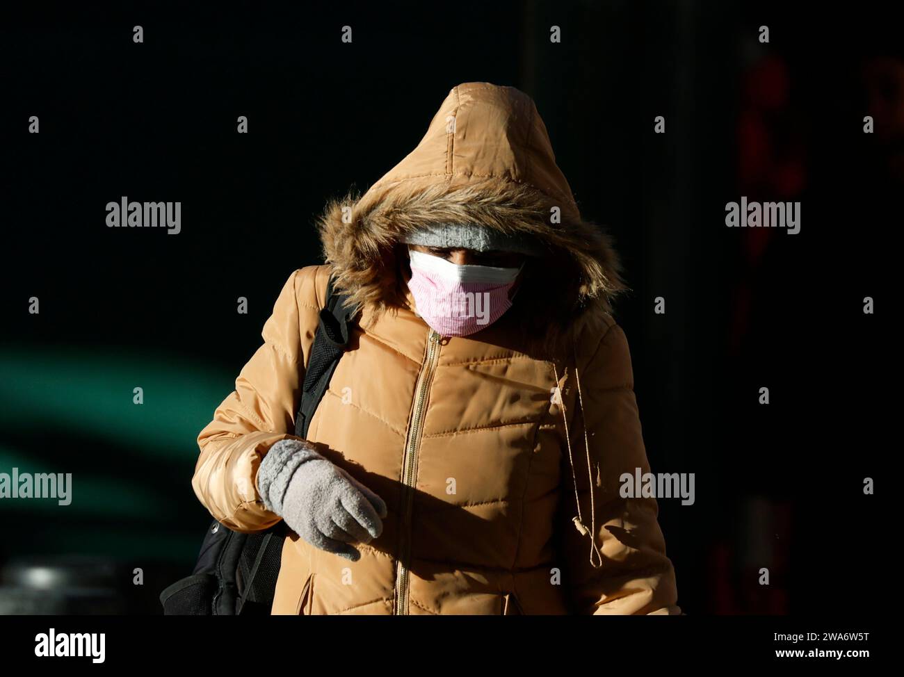 New York, United States. 02nd Jan, 2024. Pedestrians dressed for cold ...