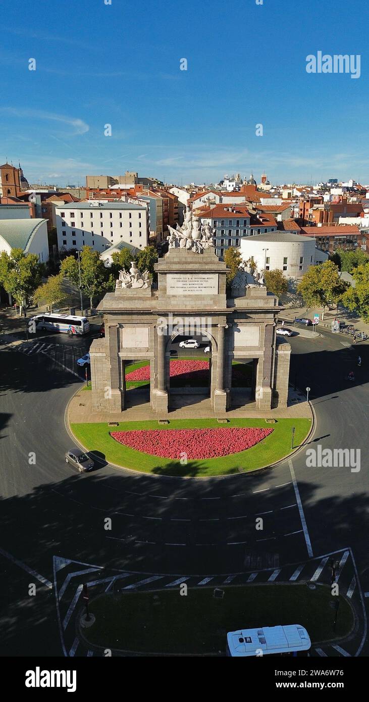 drone photo Toledo gate Madrid Spain Europe Stock Photo - Alamy