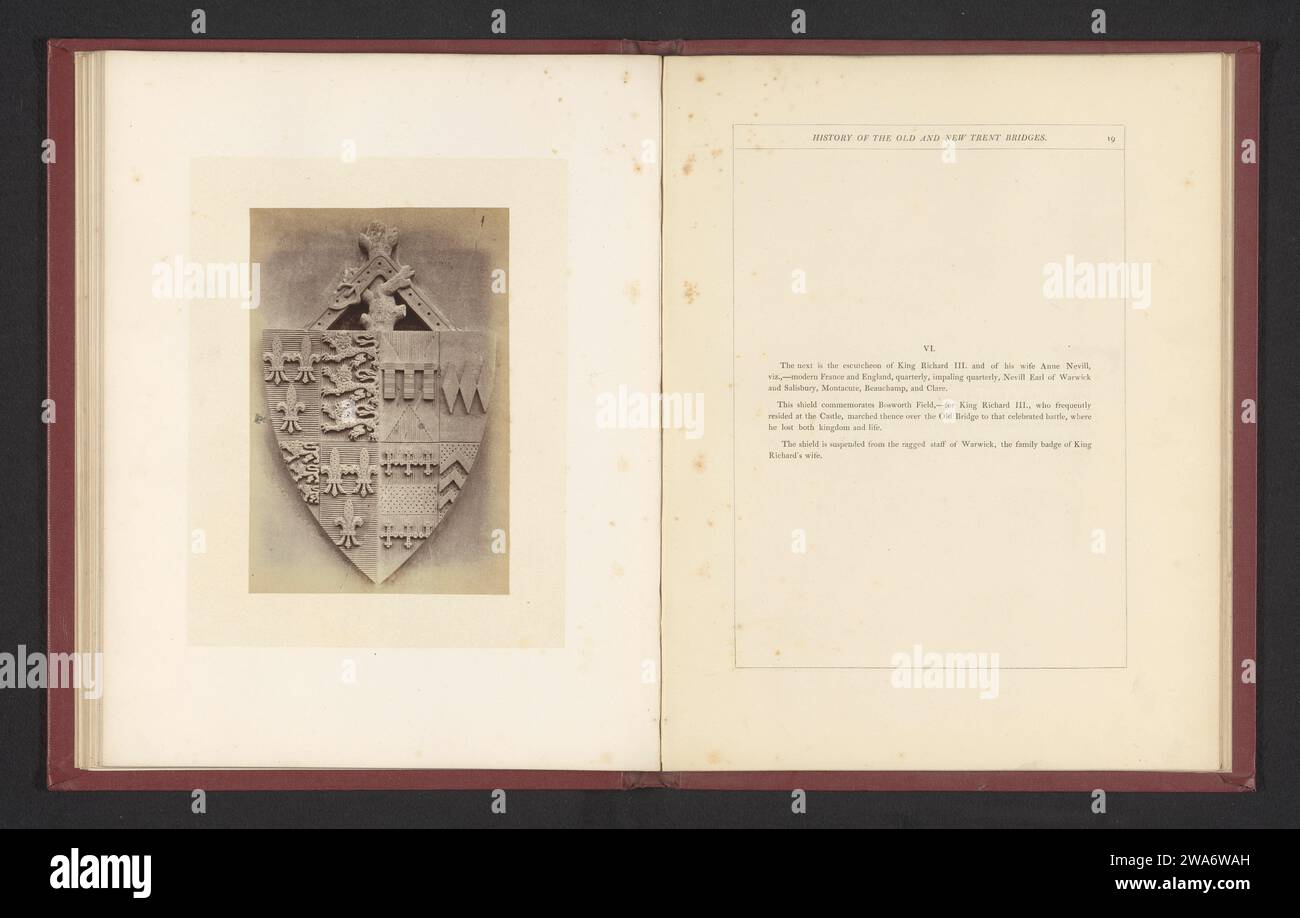 Coat of arms with the signs of Richard III of England and his wife on ...