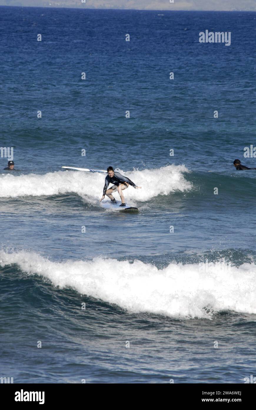 Maui .Hawaii islands ,USA Vacationers for Surfboarding giving lessions ...