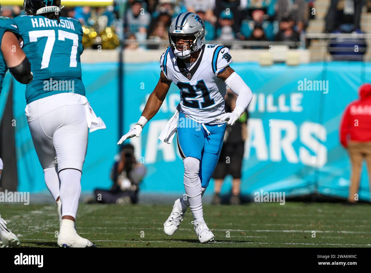 Carolina Panthers safety Jeremy Chinn (21) in action during an NFL ...