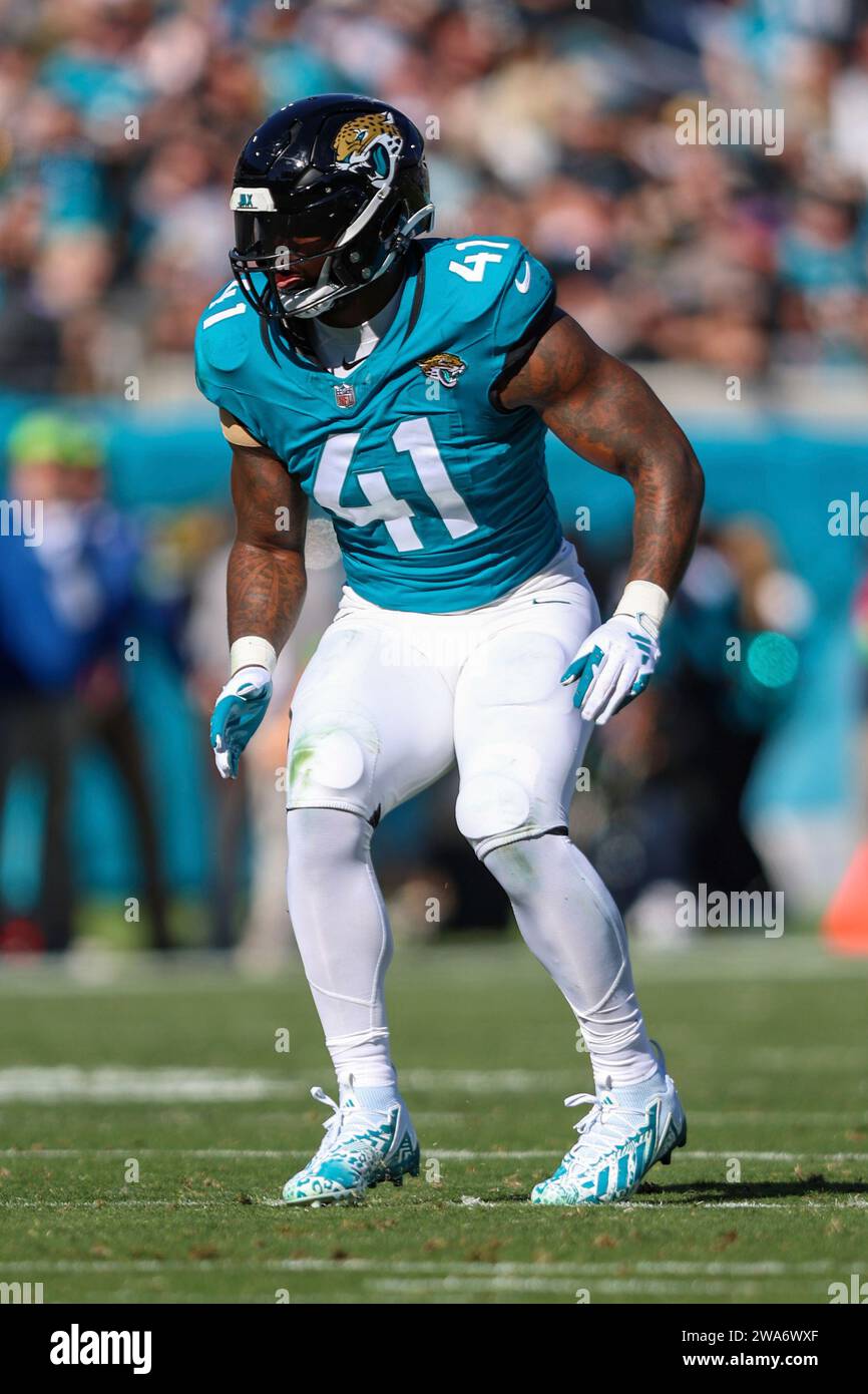 Jacksonville Jaguars linebacker Josh Allen (41) in action during an NFL ...